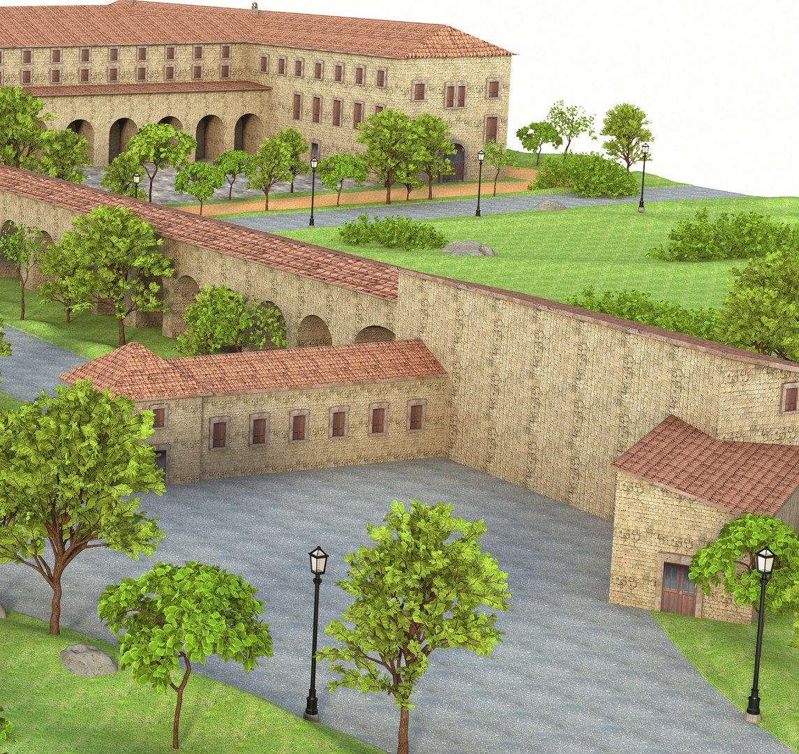 3D Model Monastery Mallorca Spain - TurboSquid 1252965
