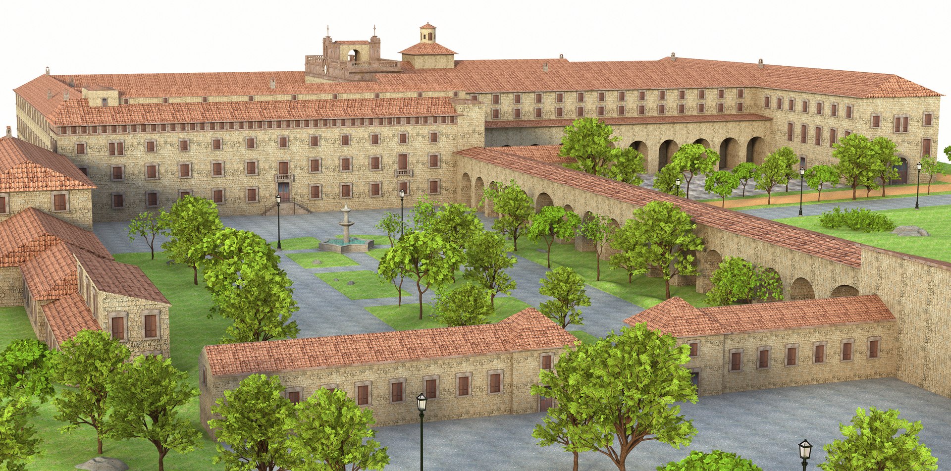 3D Model Monastery Mallorca Spain - TurboSquid 1252965