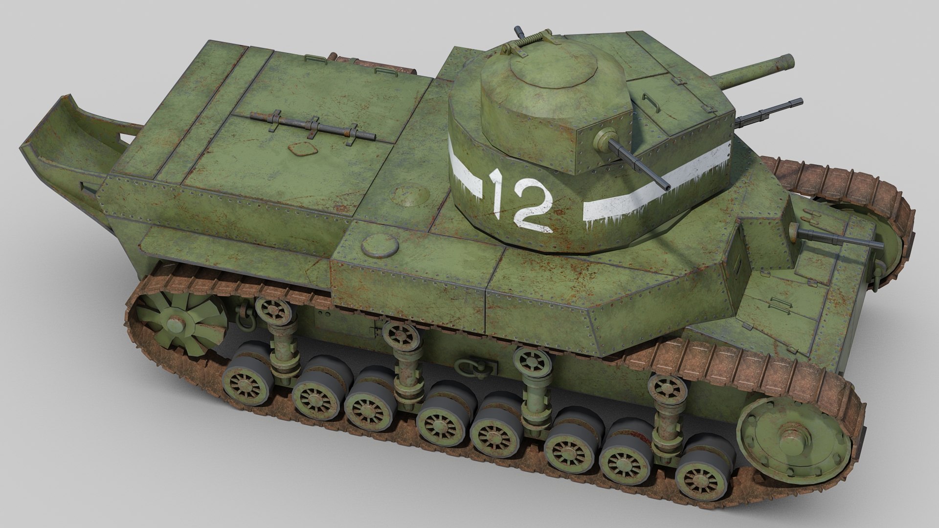 3D T24 Russian Medium Tank Model | 1145380 | TurboSquid
