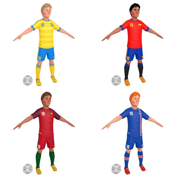 Collection Soccer Player 3D Models for Download | TurboSquid