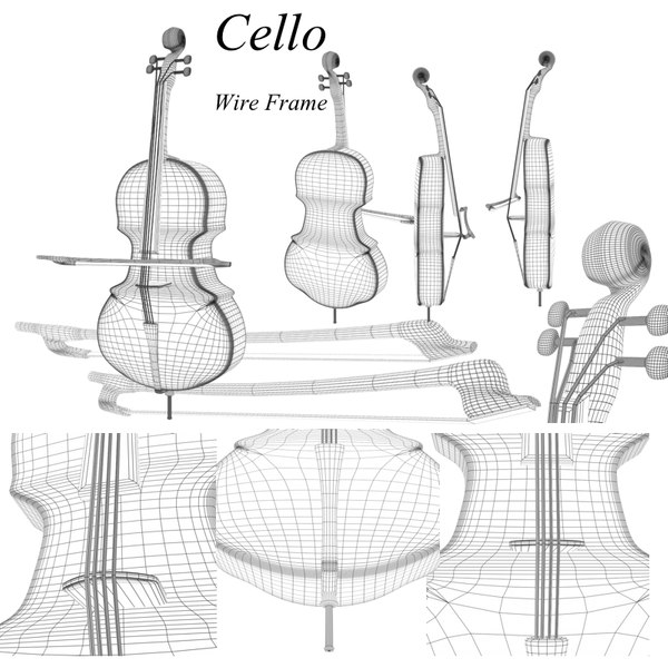 cello 3d model