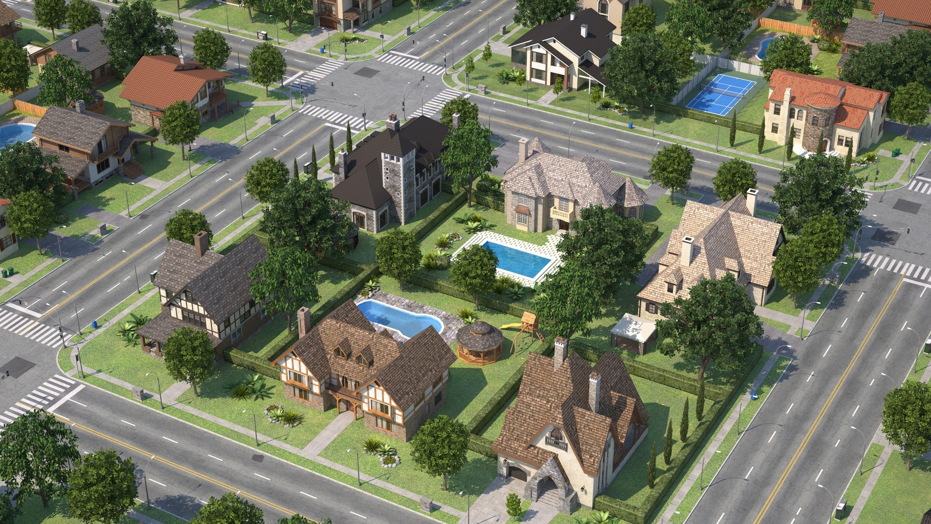 3D town houses buildings - TurboSquid 1572467