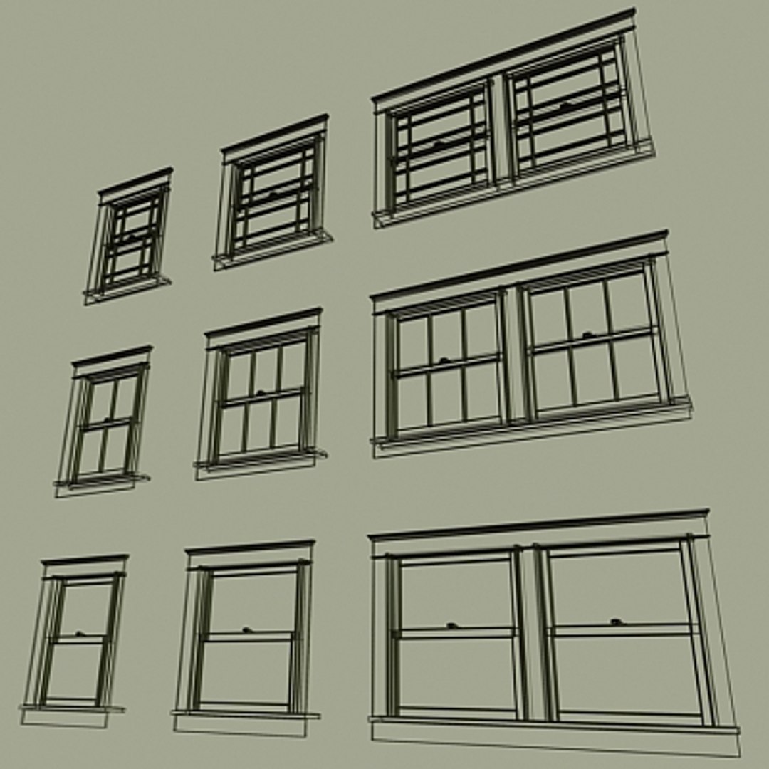 3d Architectural Windows Model