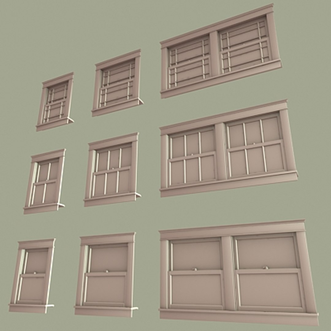 3d Architectural Windows Model