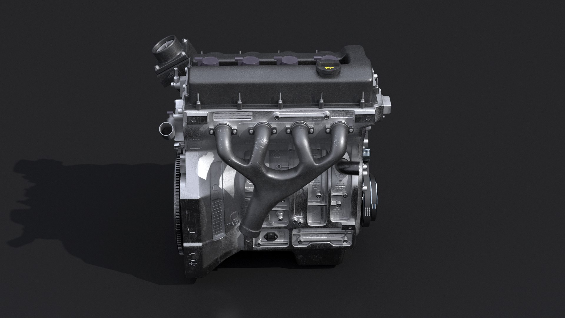 3D Straight-Four Engine - TurboSquid 2021723