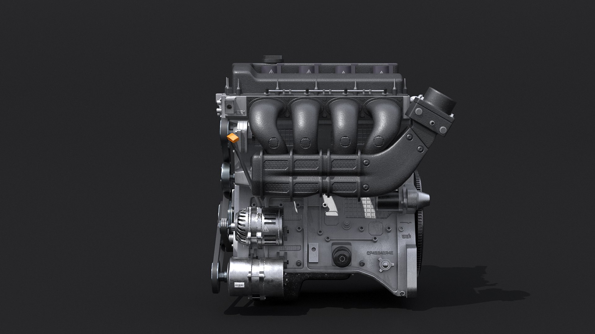 3D Straight-Four Engine - TurboSquid 2021723