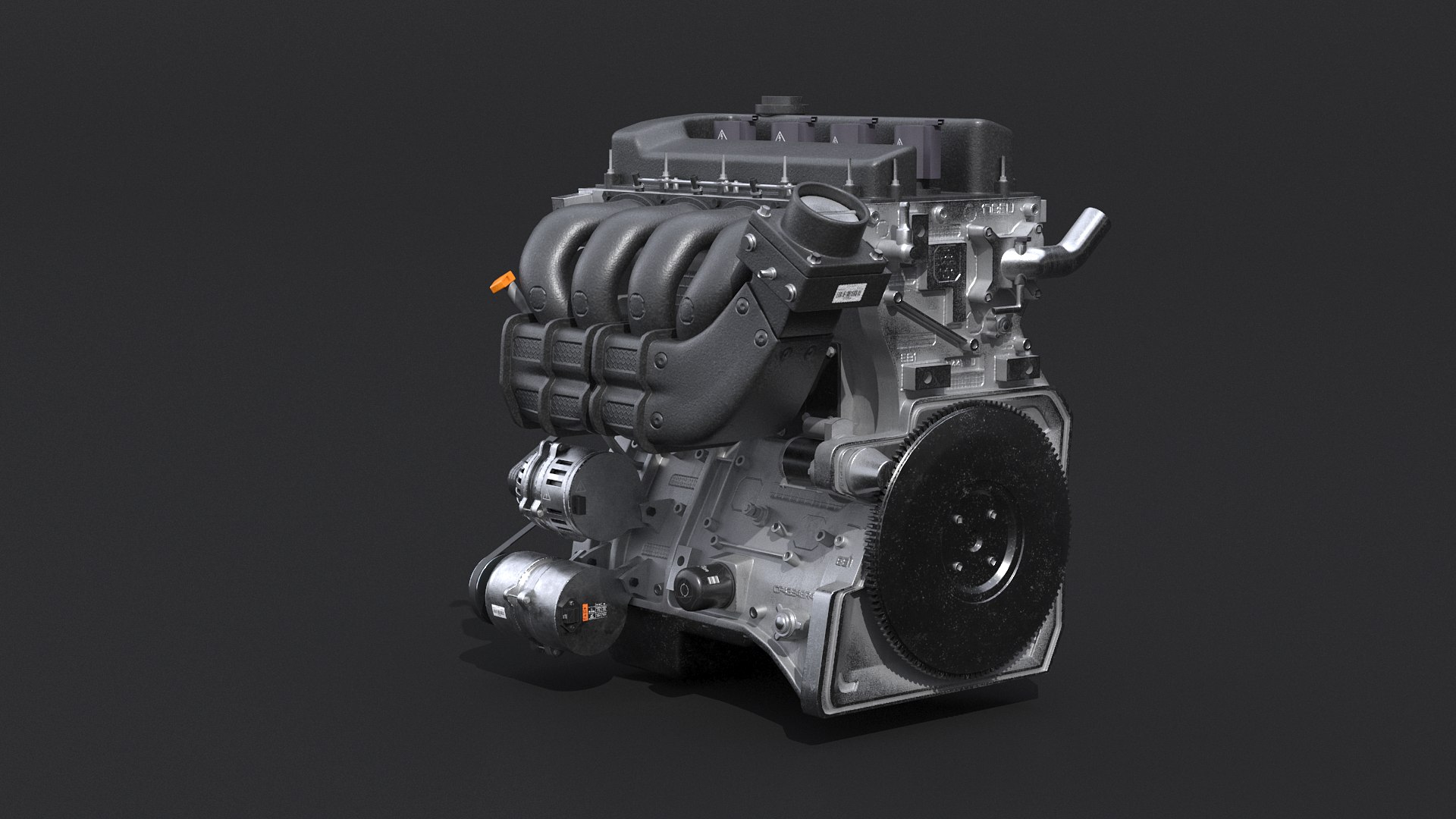 3D Straight-Four Engine - TurboSquid 2021723