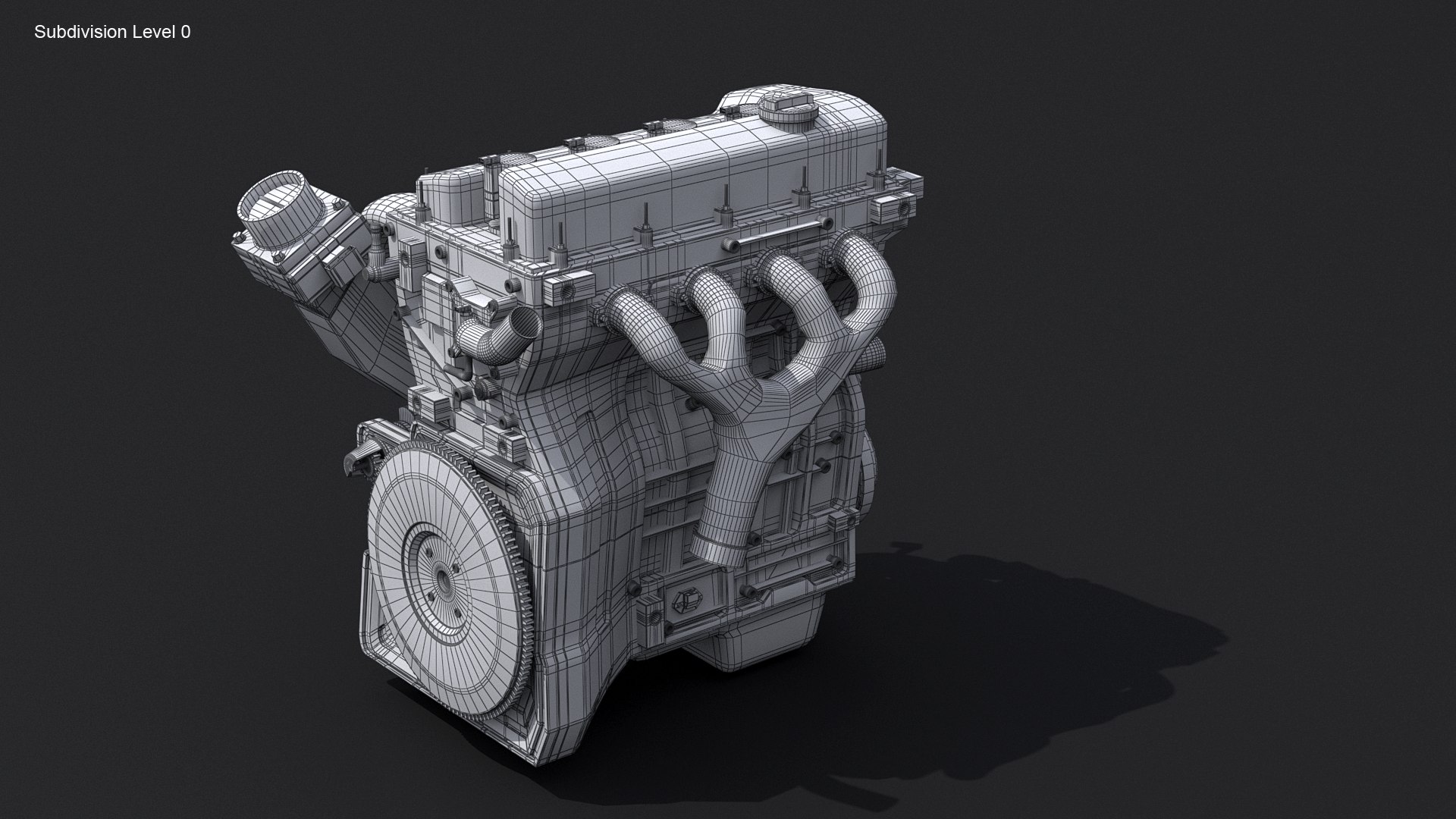 3D Straight-Four Engine - TurboSquid 2021723