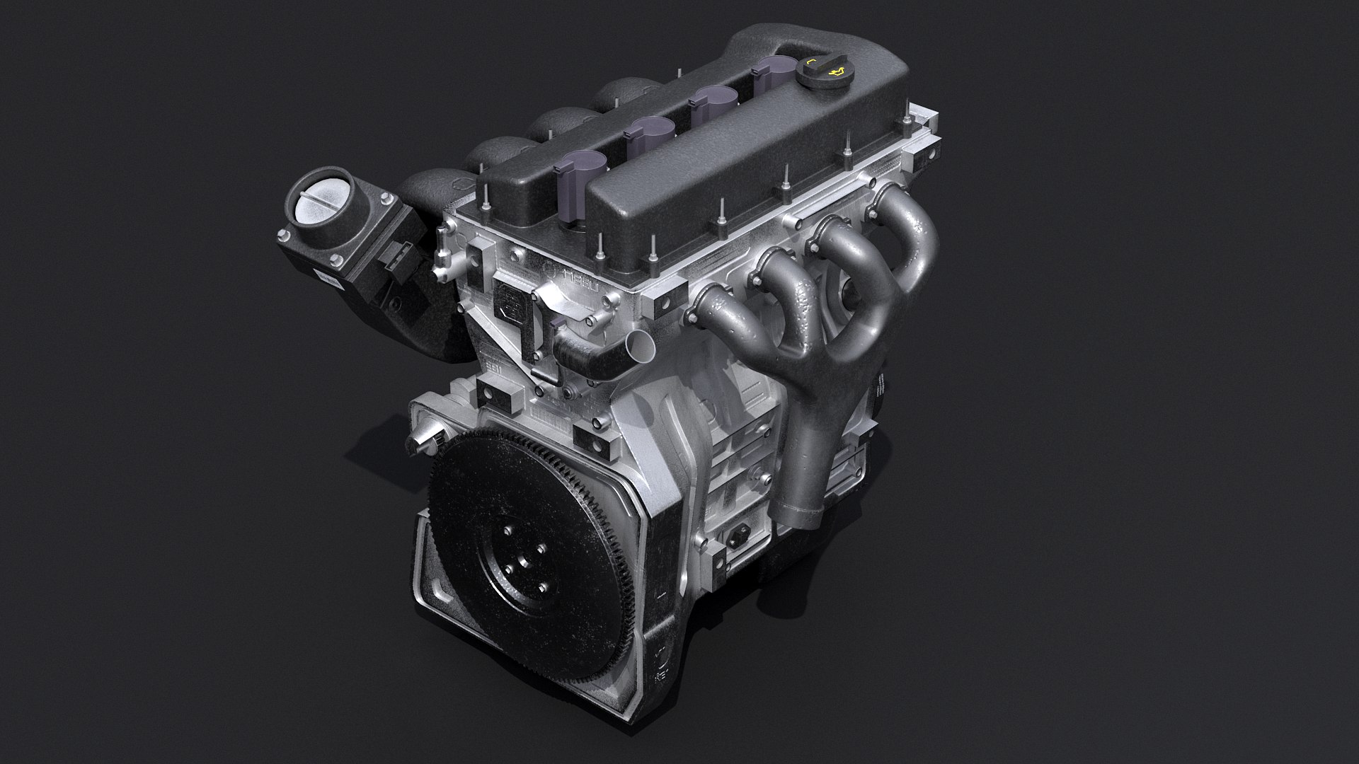 3D Straight-Four Engine - TurboSquid 2021723