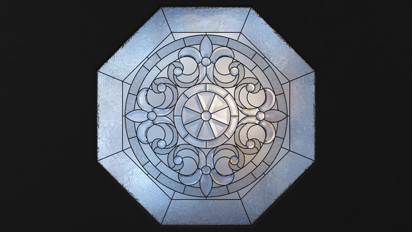 Stained-glass window octahedron 2 3D model - TurboSquid 1752424
