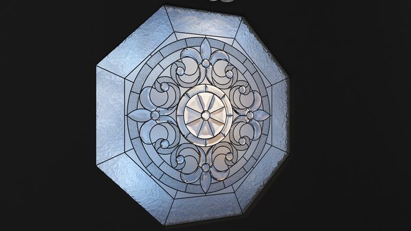 Stained-glass window octahedron 2 3D model - TurboSquid 1752424
