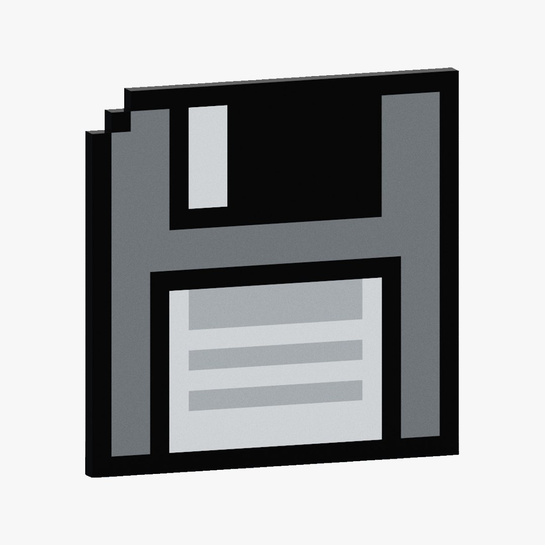 3D Pixel Floppy Disk model - TurboSquid 1999570