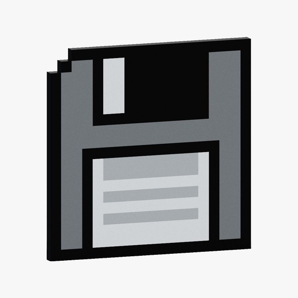 3D Pixel Floppy Disk model - TurboSquid 1999570