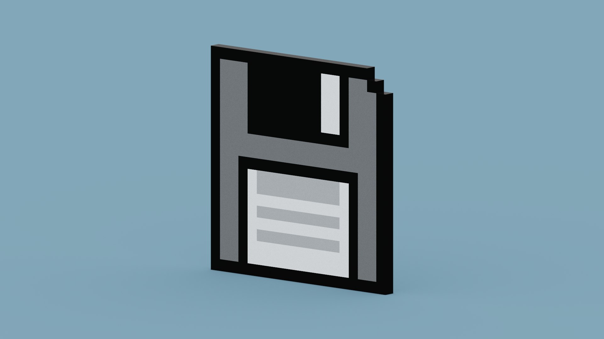 3D Pixel Floppy Disk Model - TurboSquid 1999570