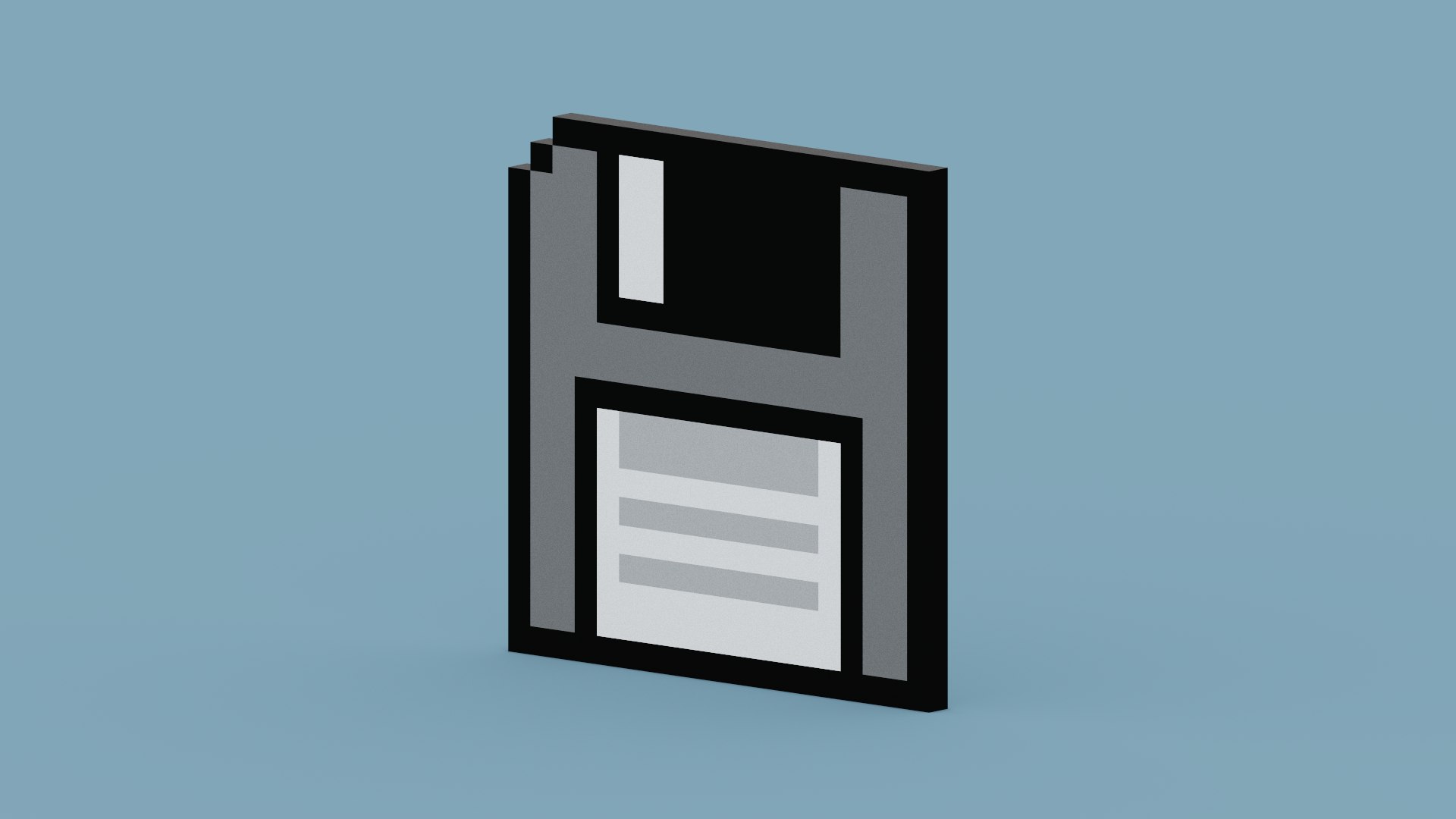 3D Pixel Floppy Disk Model - TurboSquid 1999570
