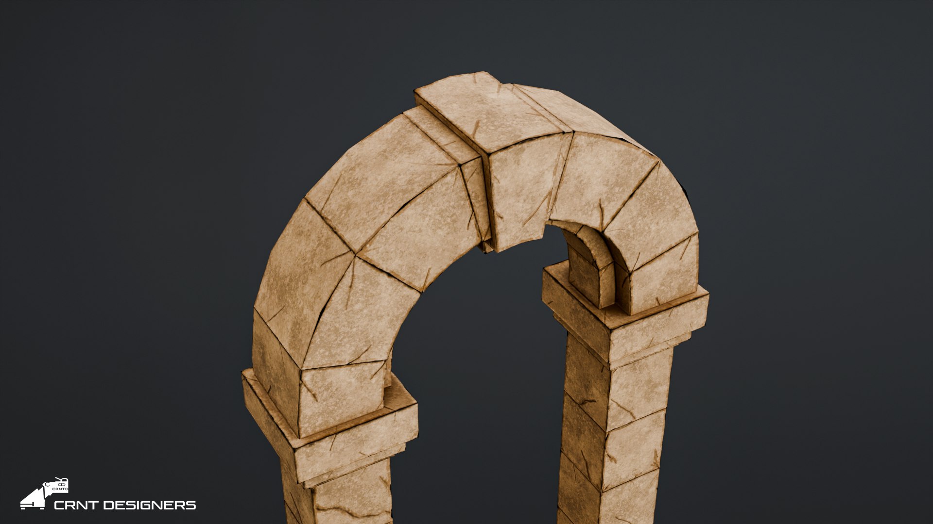 3D Ancient Stone Arch Low-poly 3D Model - TurboSquid 2423460
