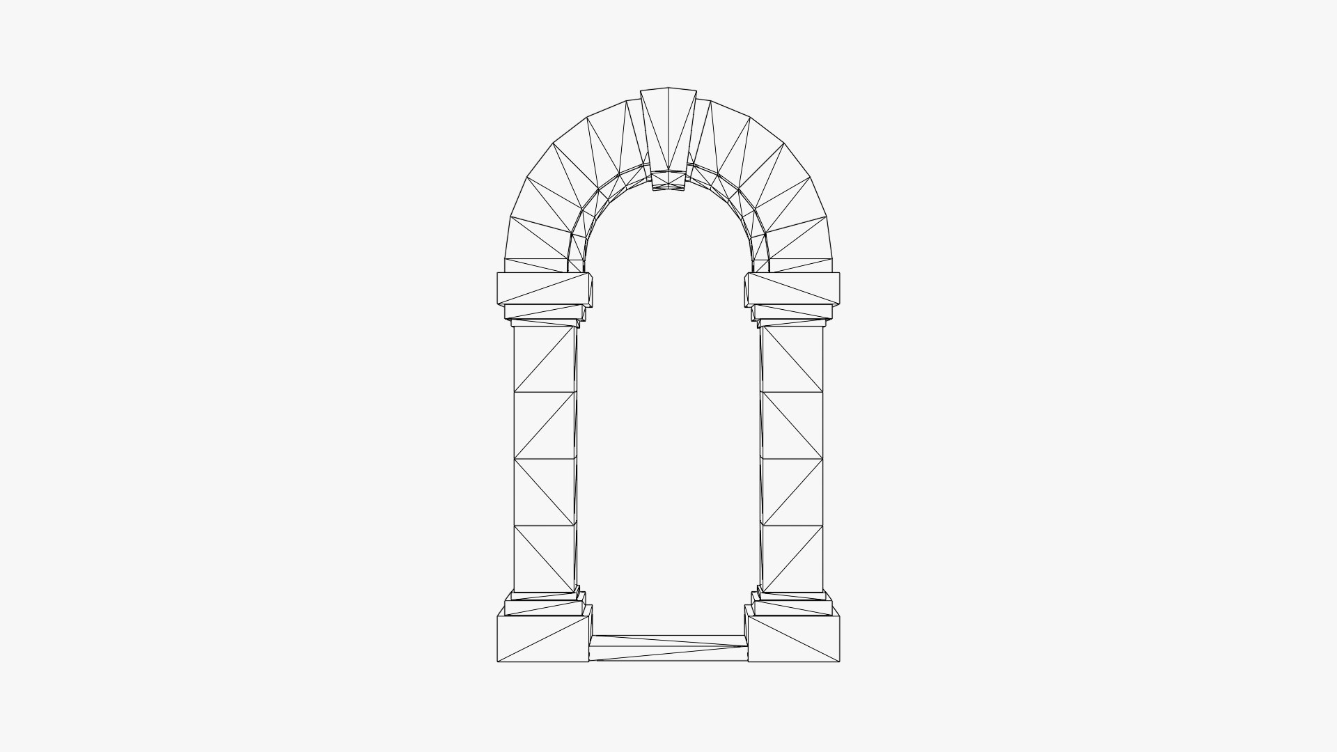 3D Ancient Stone Arch Low-poly 3D Model - TurboSquid 2423460