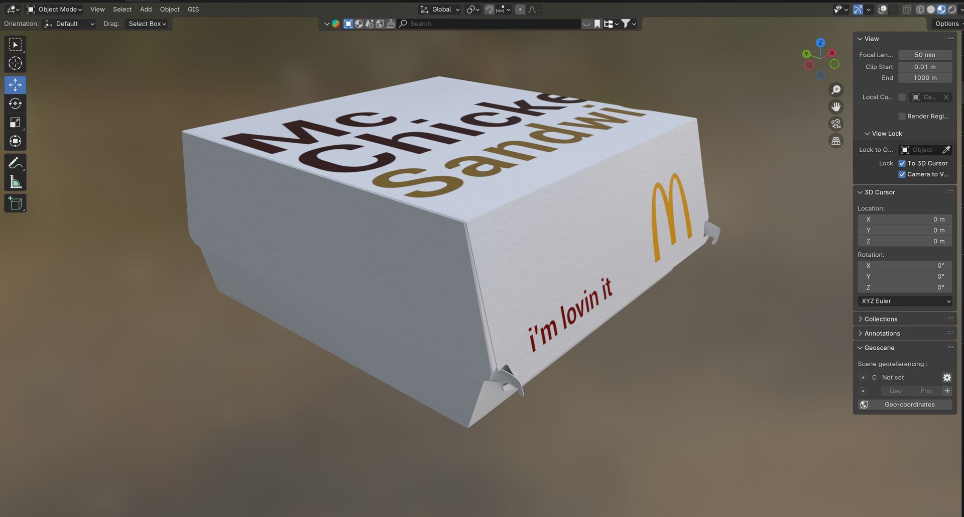 McChicken Package Model - TurboSquid 2384641
