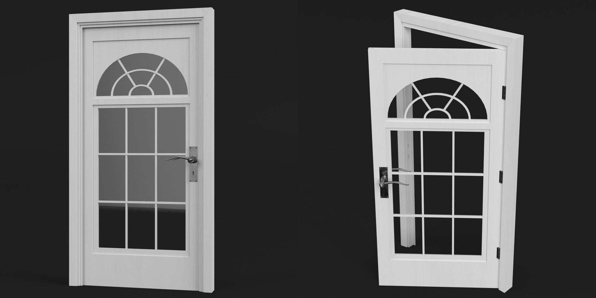 3ds Half Moon Casement Window