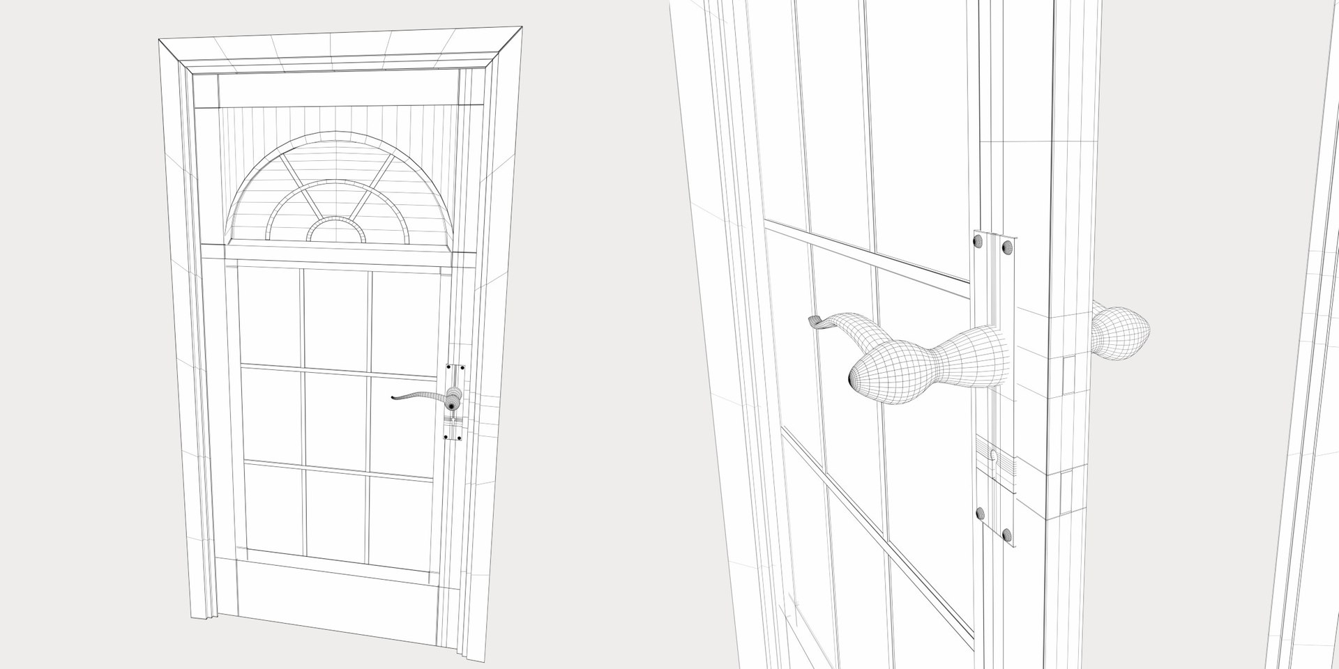 3ds Half Moon Casement Window