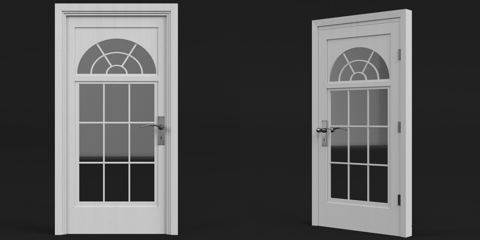 3ds Half Moon Casement Window