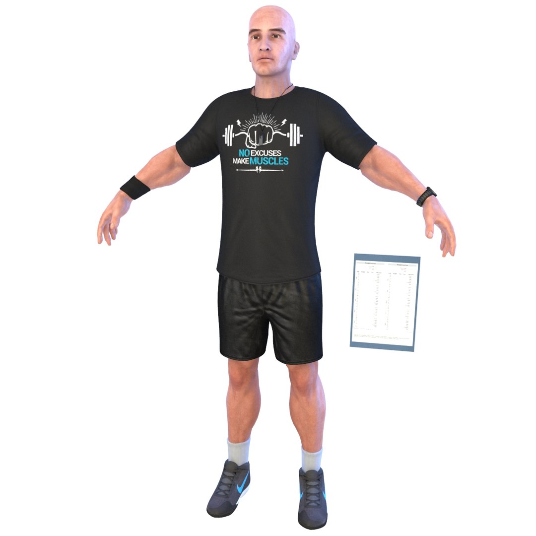 Fitness coach 3D model - TurboSquid 1485101