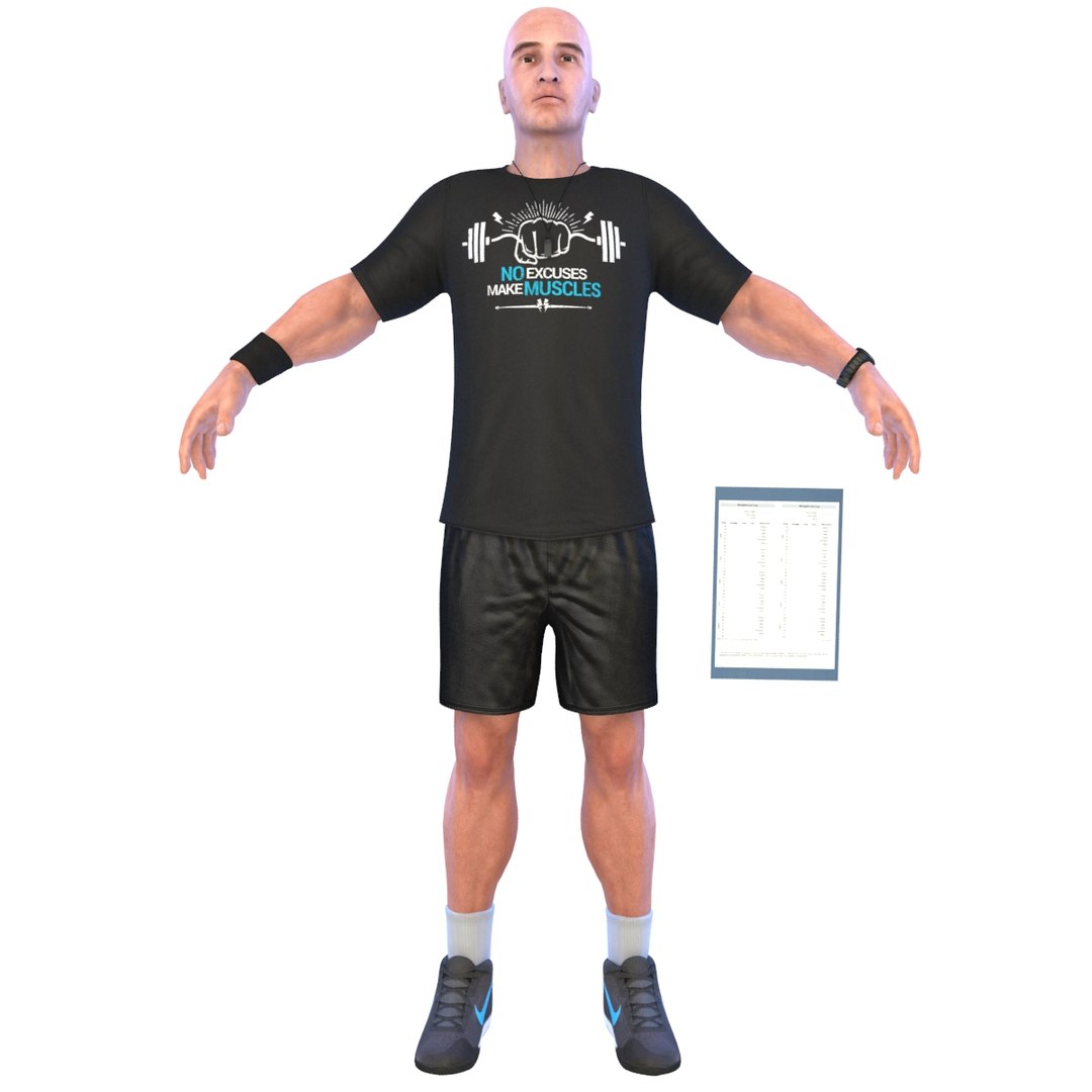 Fitness coach 3D model - TurboSquid 1485101