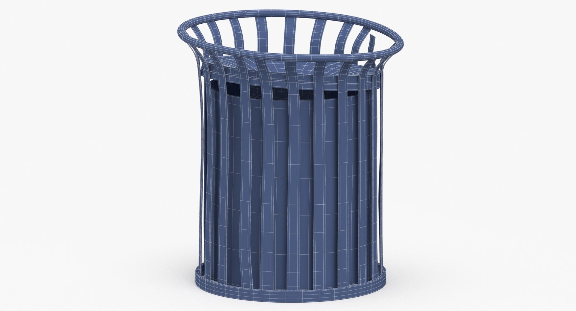 3D Outdoor Trash Receptacle Steel Damaged Model - TurboSquid 1874968