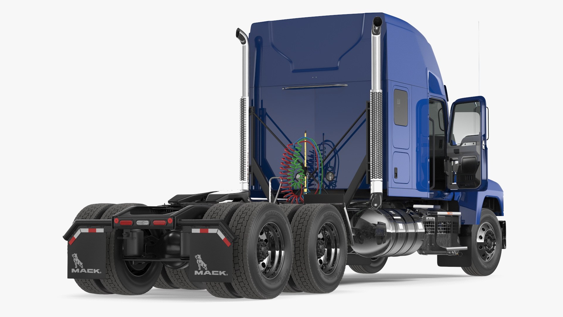 Mack Tractor 2025 Blue Rigged 3D Model - TurboSquid 2296399