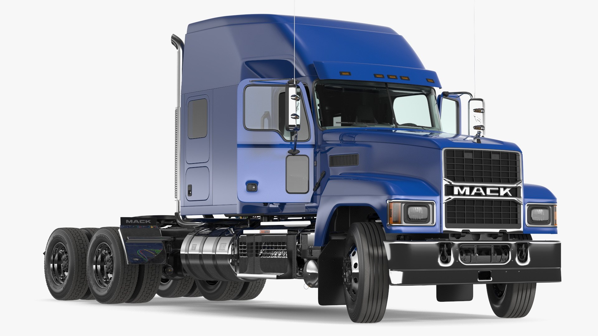 Mack Tractor 2025 Blue Rigged 3D Model - TurboSquid 2296399