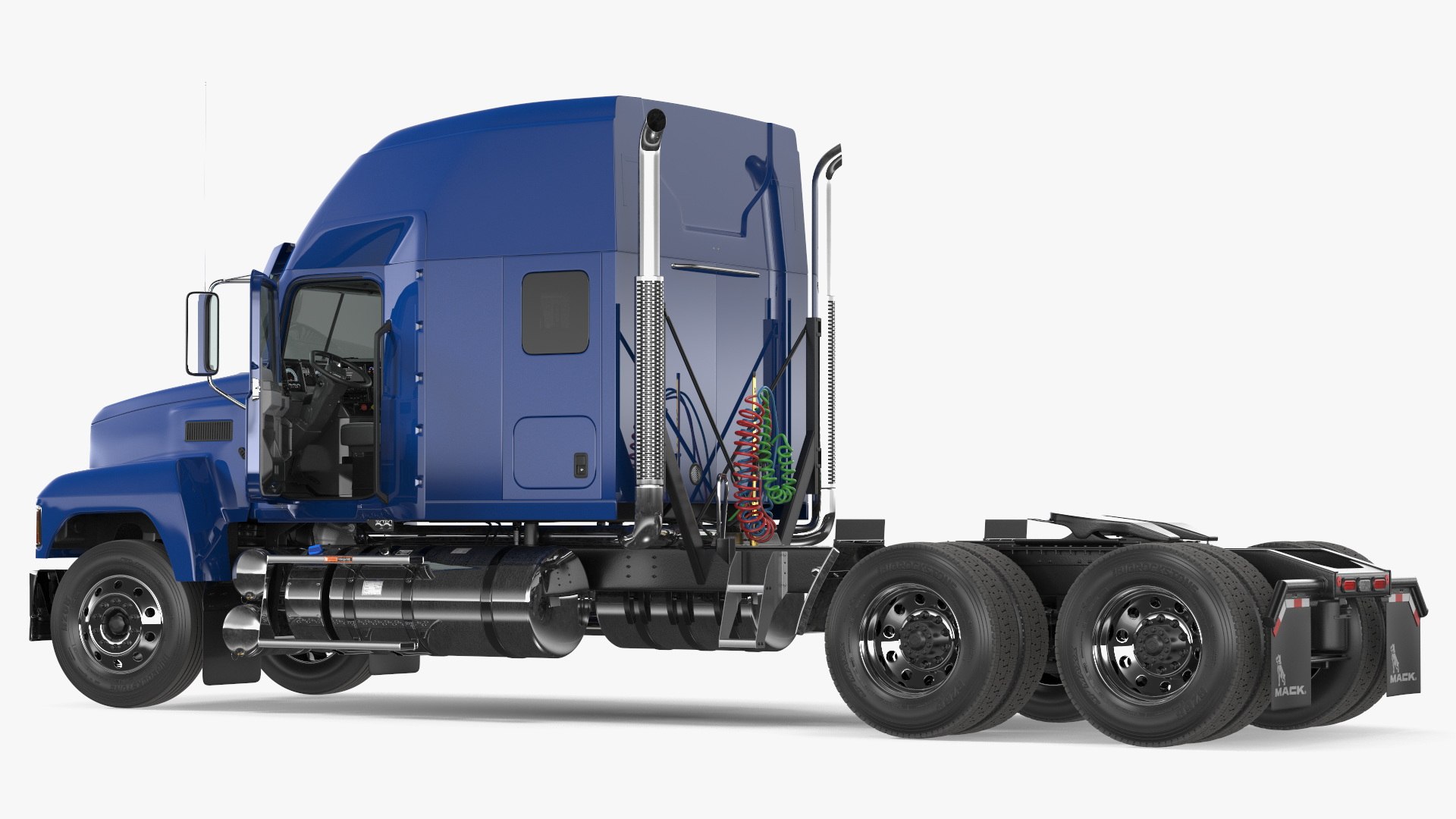 Mack Tractor 2025 Blue Rigged 3D Model - TurboSquid 2296399