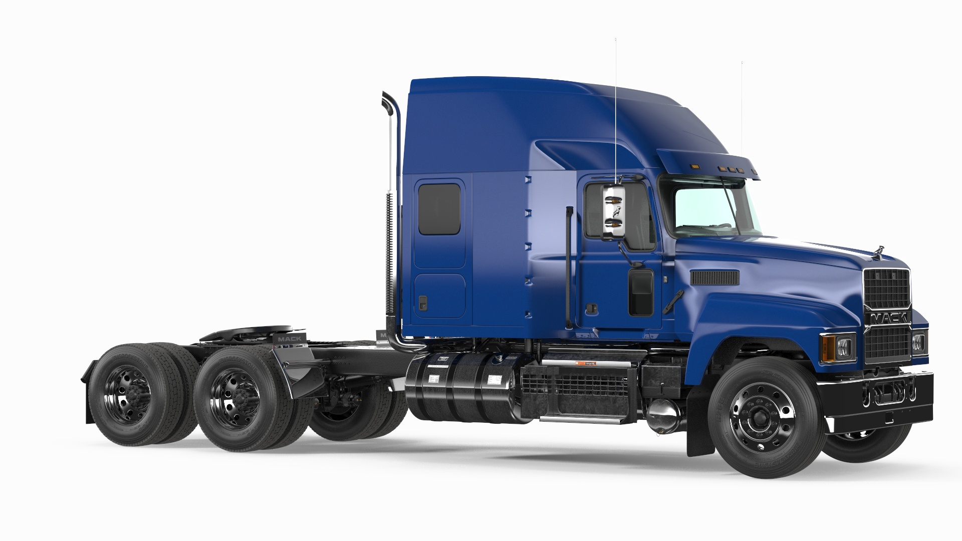 Mack Tractor 2025 Blue Rigged 3D Model - TurboSquid 2296399