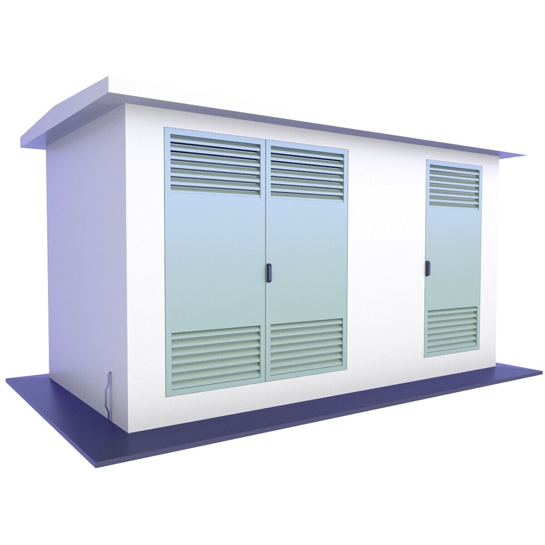 Precast Concrete Substation Building Low Poly 12 3D Model - TurboSquid ...