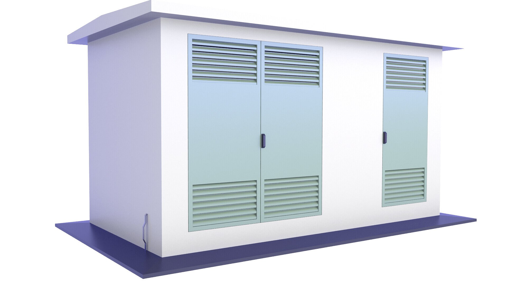 Precast Concrete Substation Building Low Poly 12 3D Model - TurboSquid ...