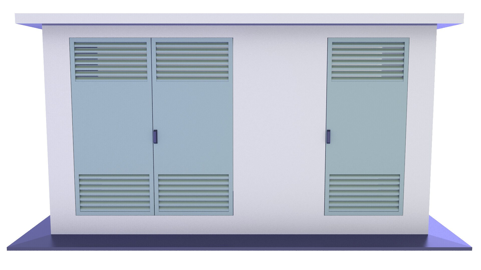 Precast Concrete Substation Building Low Poly 12 3D Model - TurboSquid ...