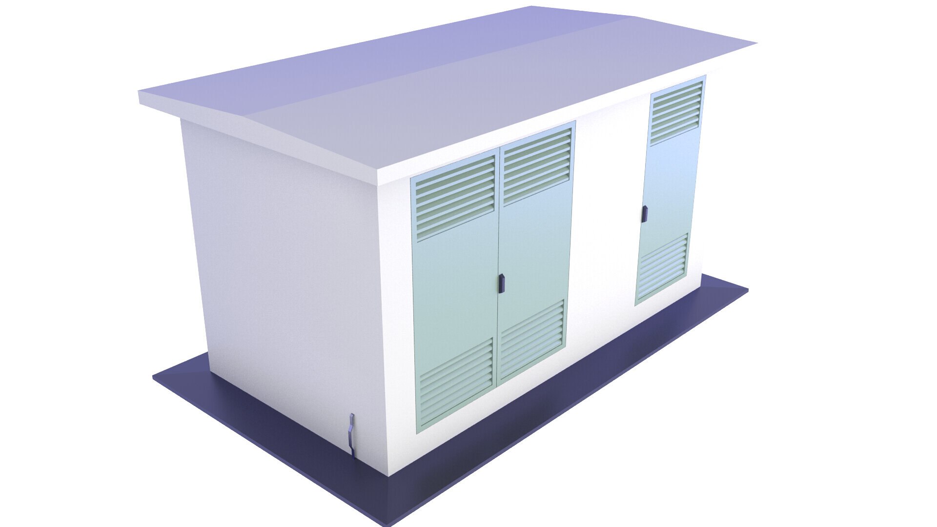 Precast Concrete Substation Building Low Poly 12 3D Model - TurboSquid ...