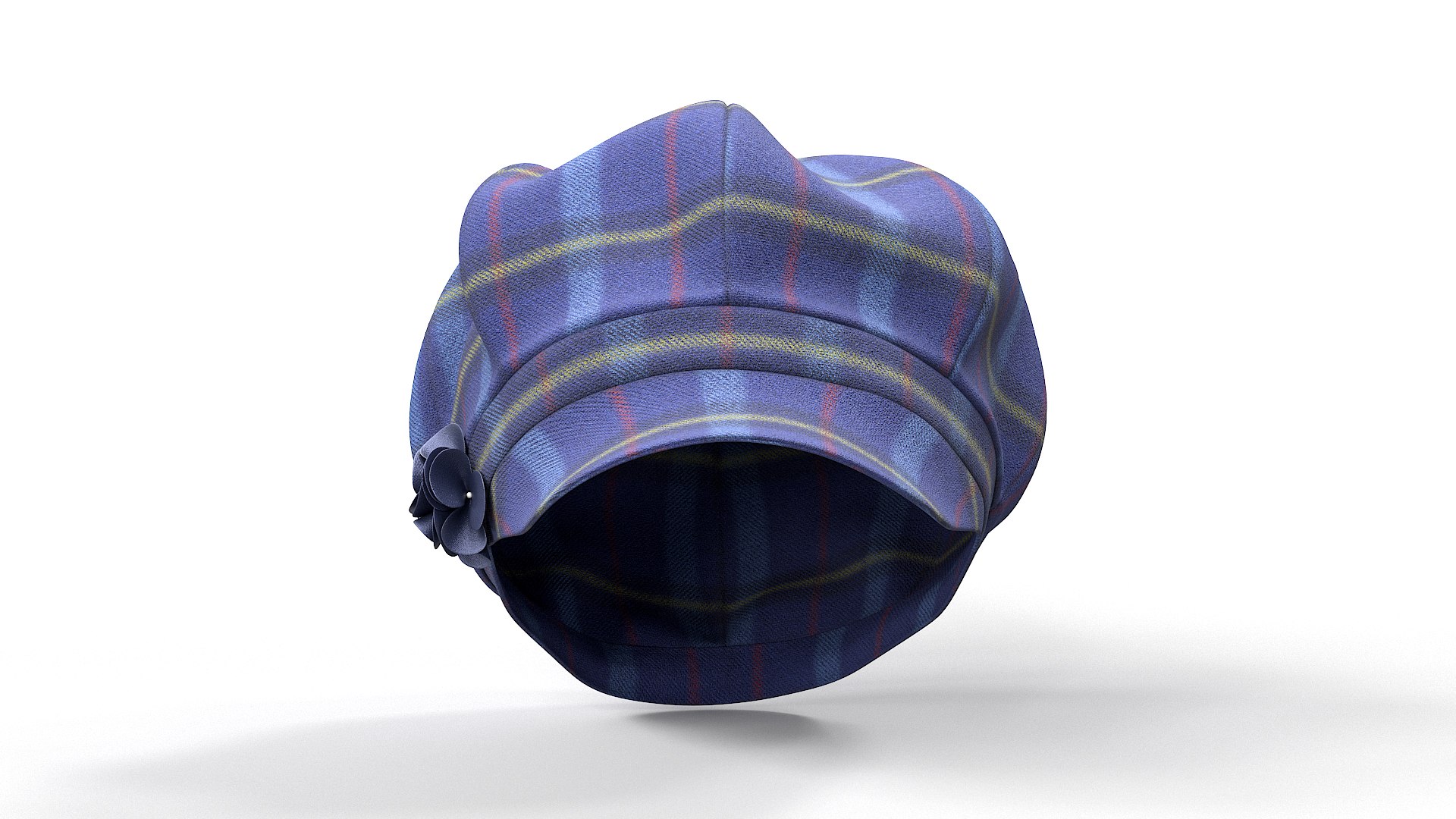 Ladies Tweed Newsboy Hat - 01 3D Model - TurboSquid 2269458