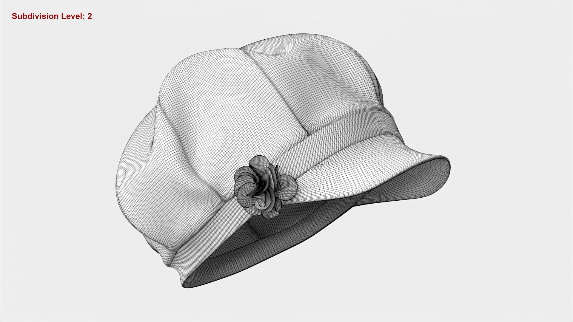 Ladies Tweed Newsboy Hat - 01 3D Model - TurboSquid 2269458