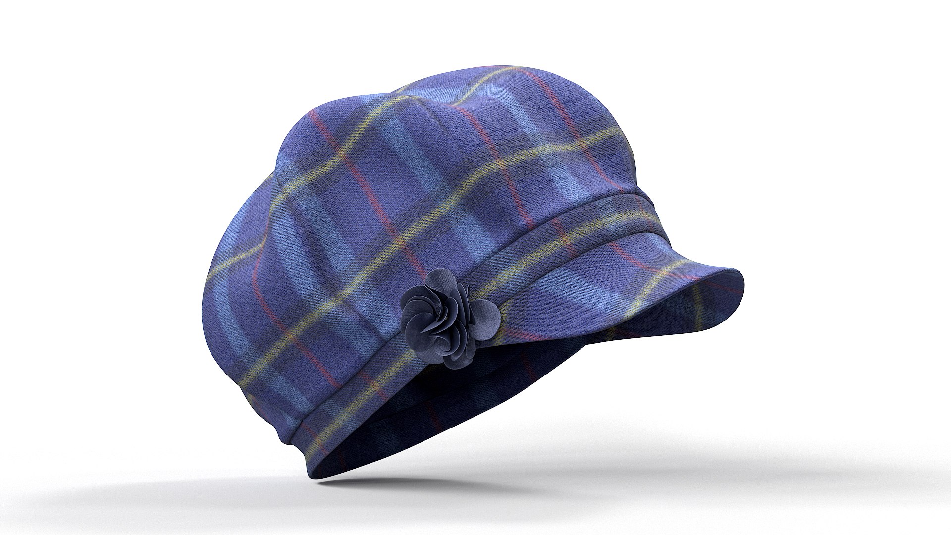 Ladies Tweed Newsboy Hat - 01 3D Model - TurboSquid 2269458