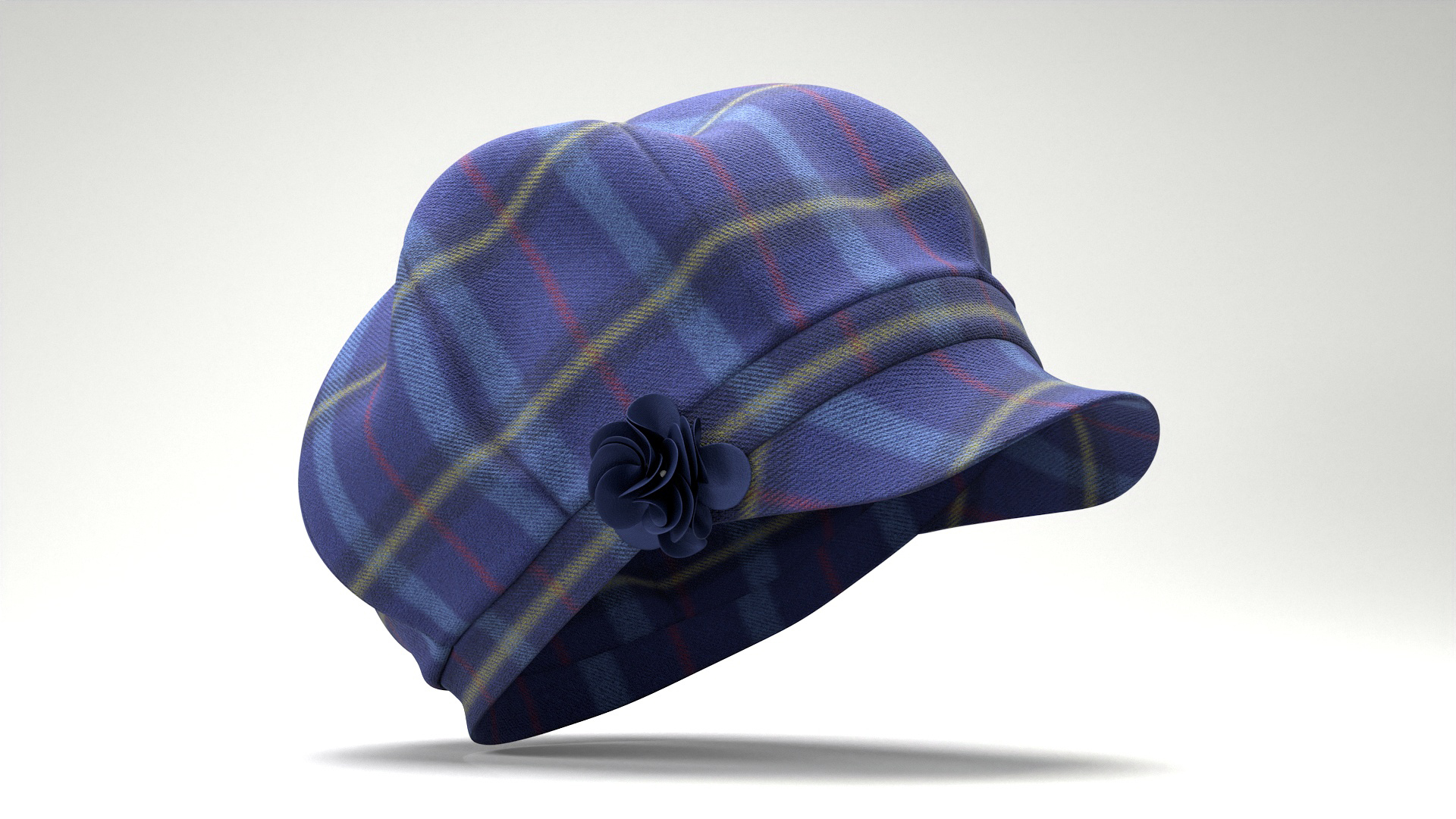 Ladies Tweed Newsboy Hat - 01 3D Model - TurboSquid 2269458