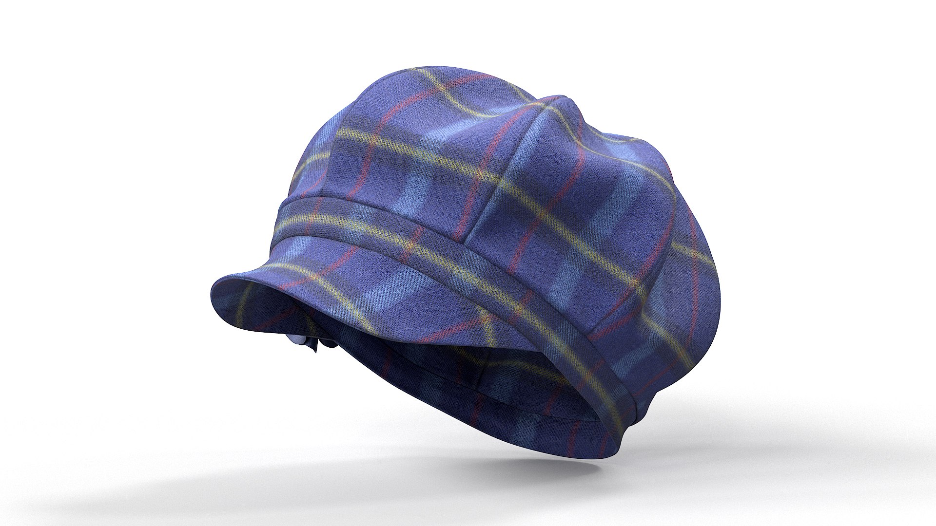 Ladies Tweed Newsboy Hat - 01 3D Model - TurboSquid 2269458