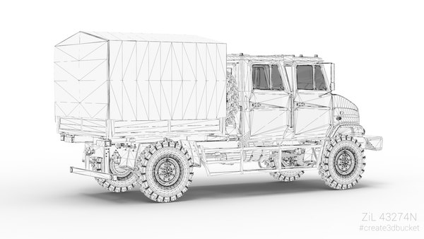 3d truck unimog transport