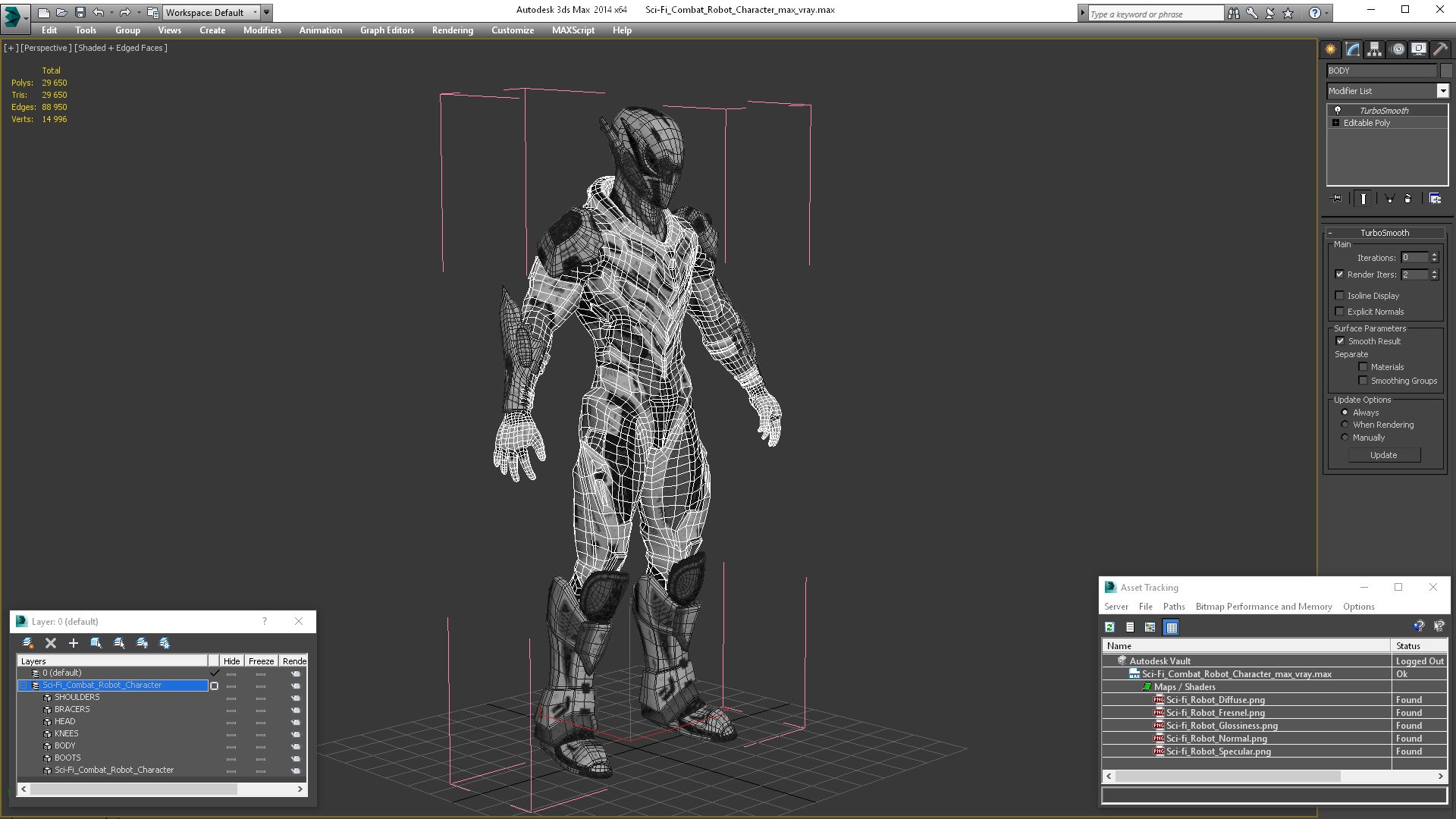 Sci-Fi Combat Robot Character Model - TurboSquid 2269795
