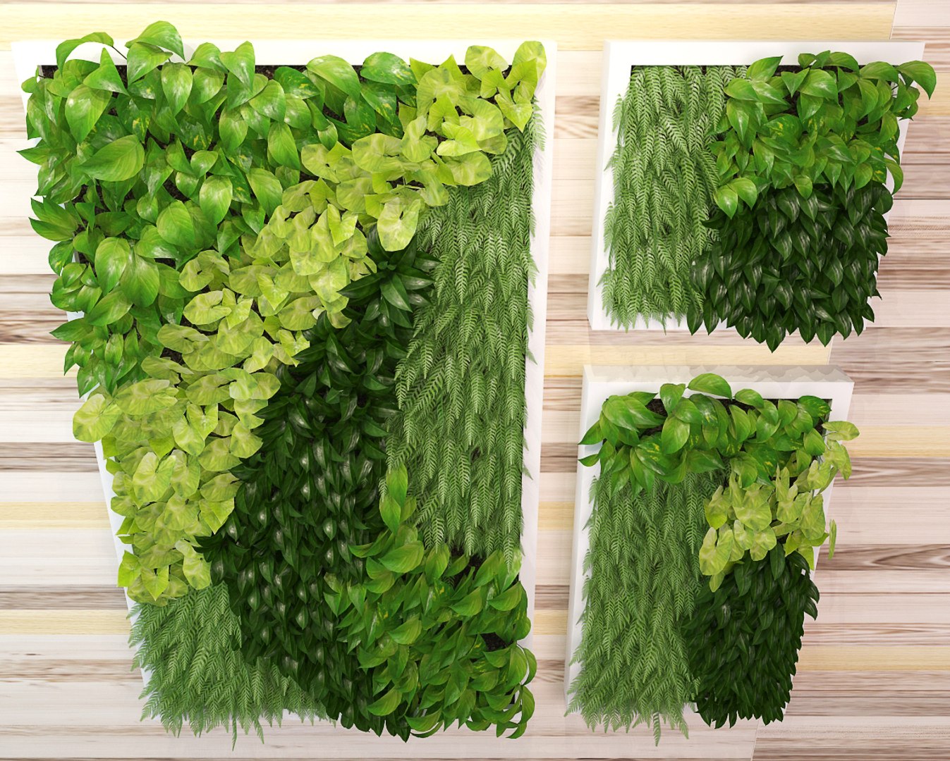 3D Green Wall Model - TurboSquid 1212900