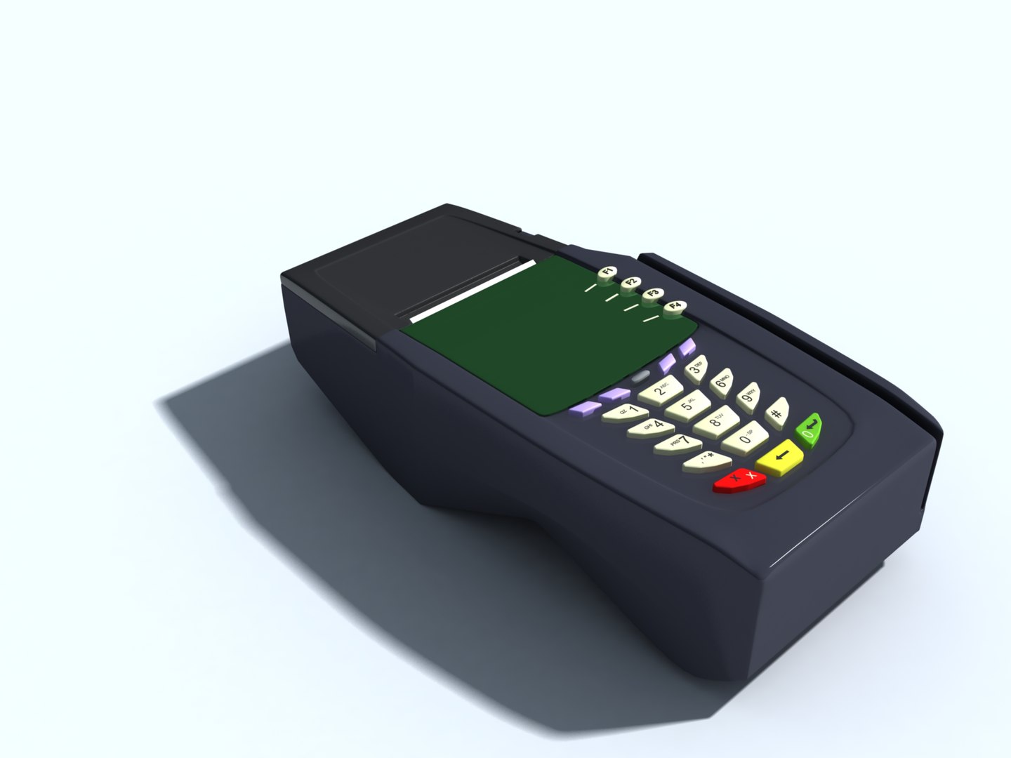 pos card reader 3d max