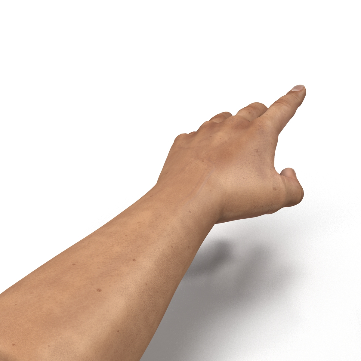 3d man hands rigged model