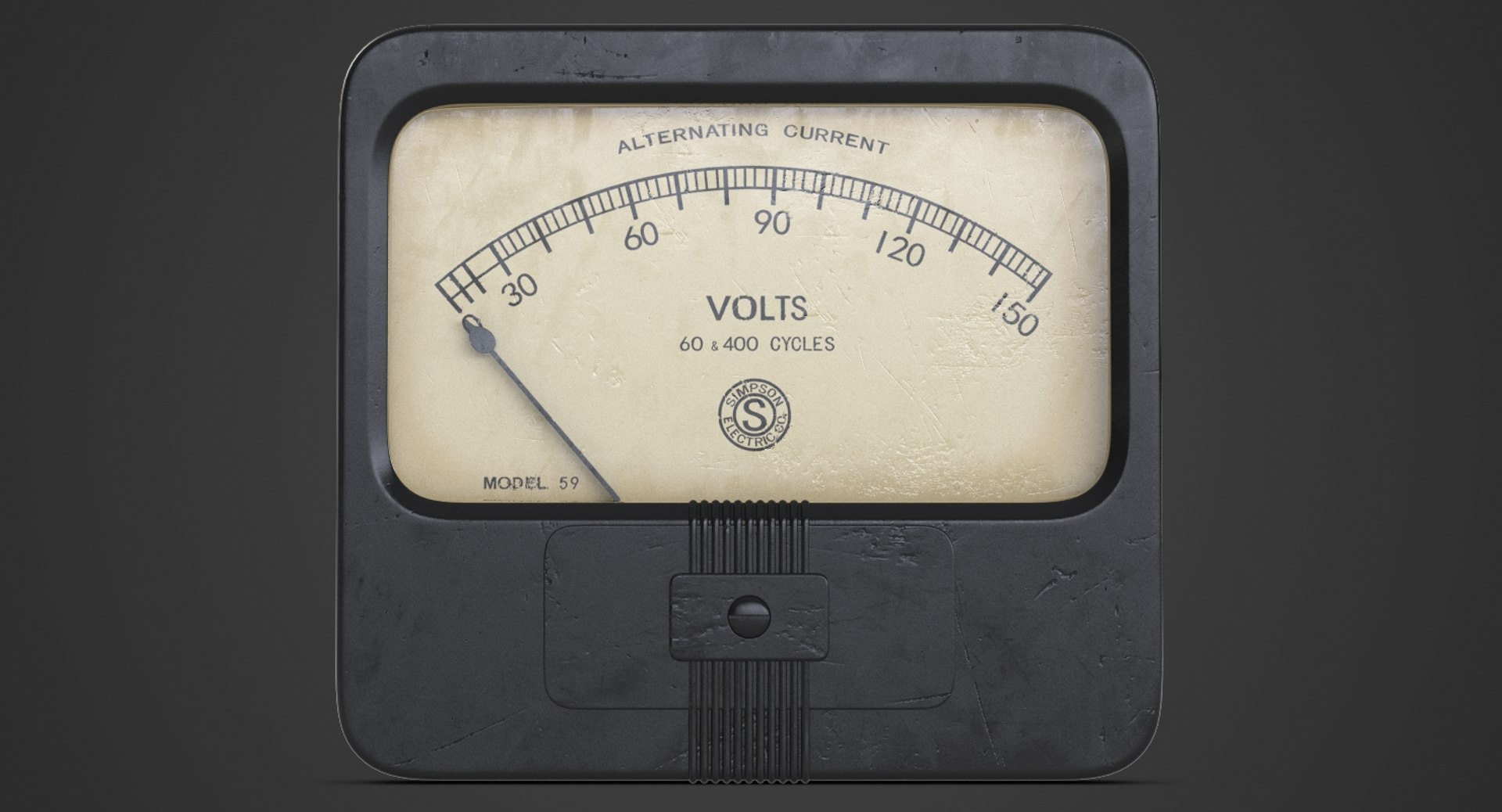 3d Model Vintage Meter 3