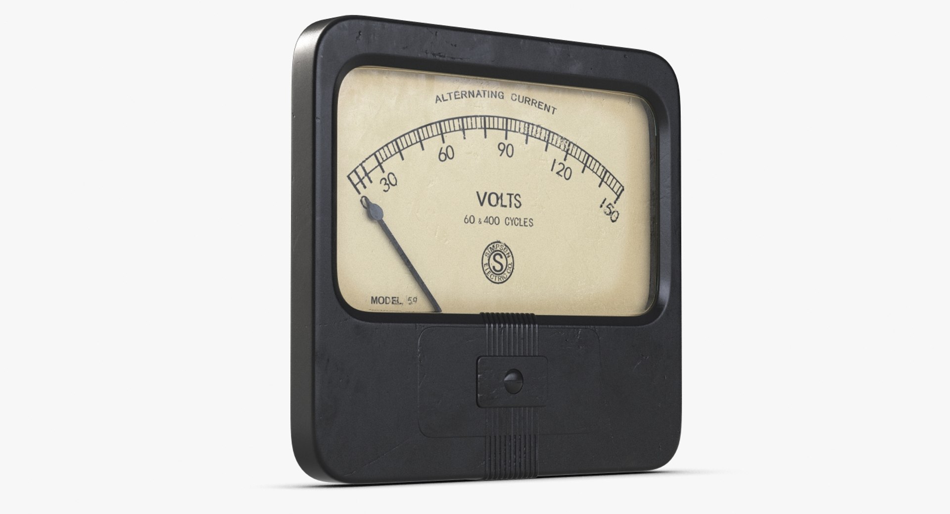 3d Model Vintage Meter 3