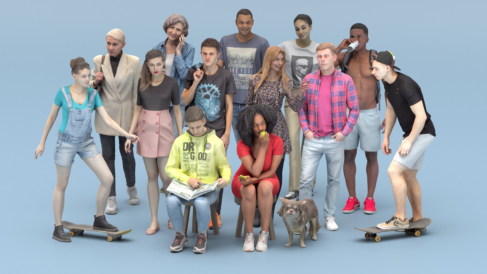 3D Street style people bundle 26 - TurboSquid 2104854