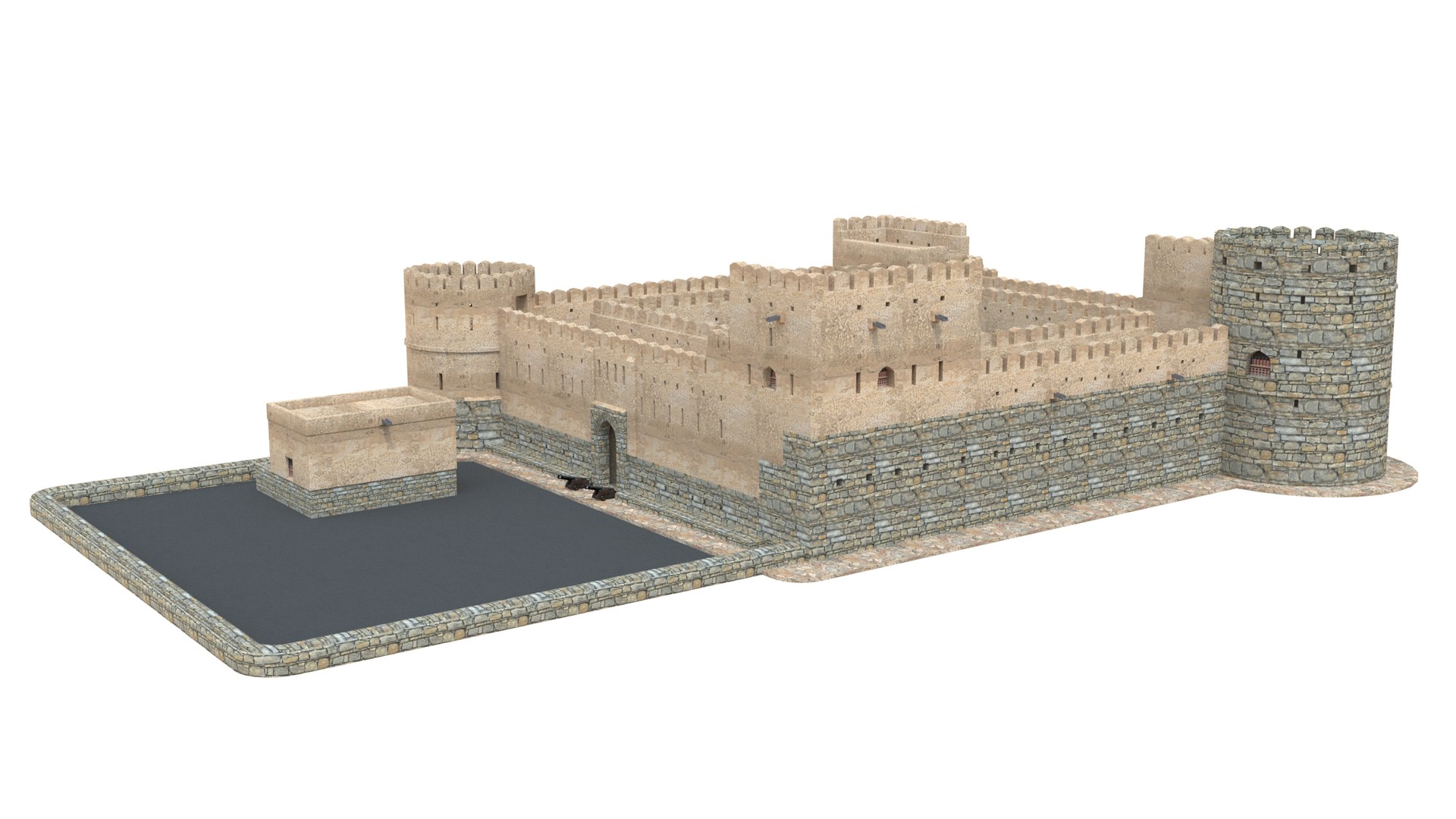 3D Model Al Awabi Castle Al Awabi Fort - TurboSquid 2418235